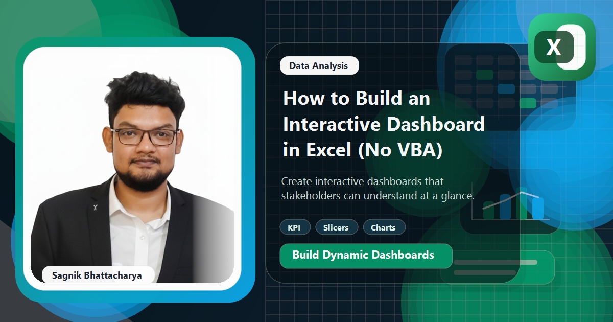 How to Build an Interactive Dashboard in Excel (No VBA)