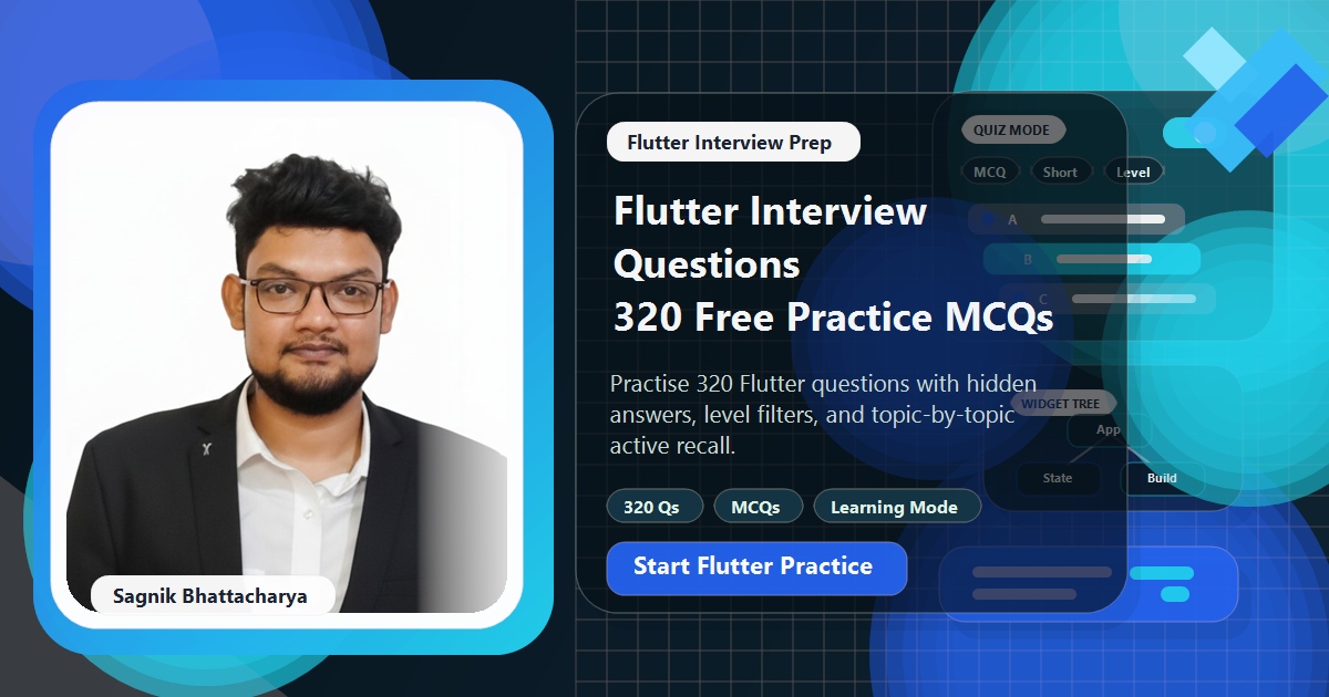 Flutter Interview Questions: 320 Free Practice MCQs (2026)